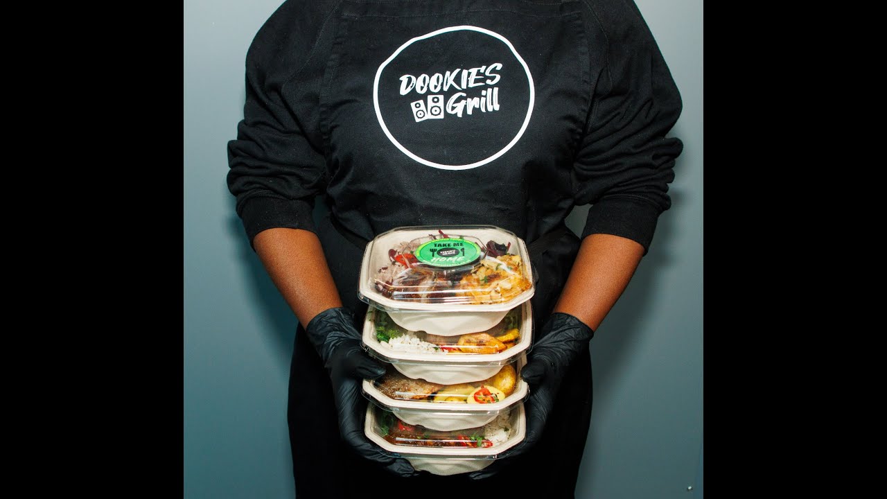 Dookie's Delicious Caribbean Lunch Catering Offering! - YouTube