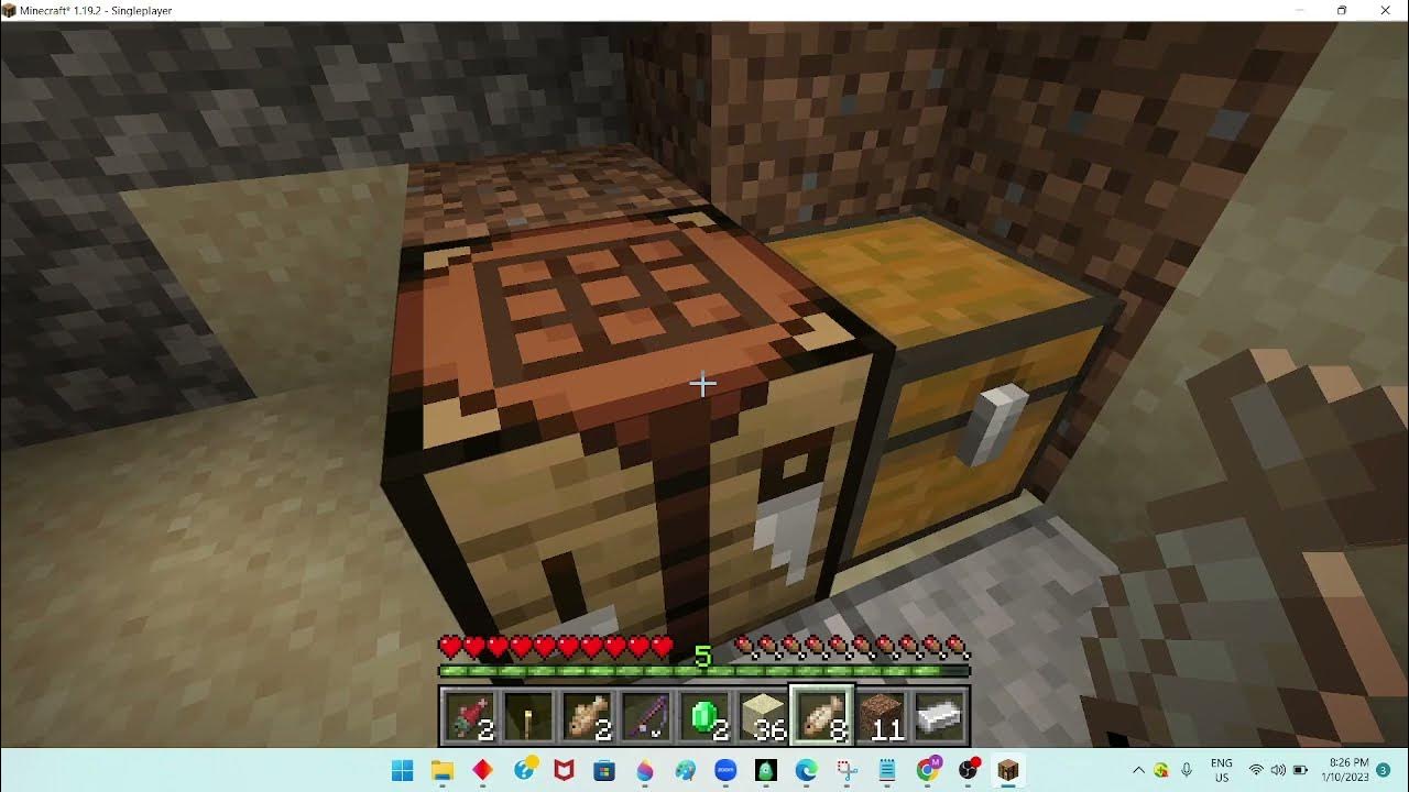 Oh, I built a sword to kill a spider and get some string and there were ...