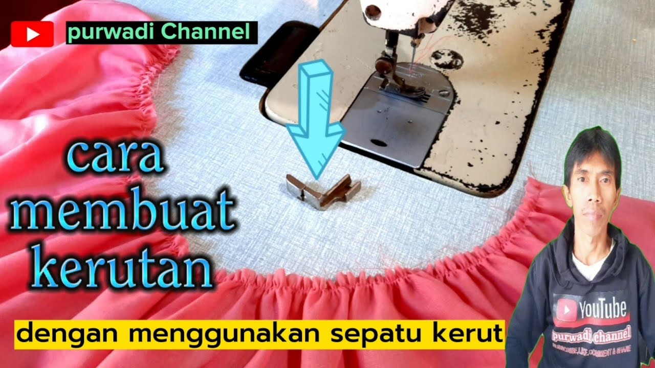 cara membuat kerutan pada kain menggunakan sepatu kerut #penjahitpemula ...