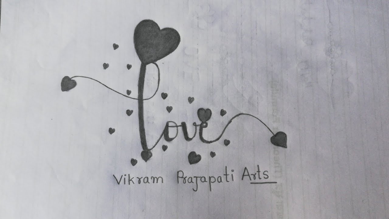 Easy Love Name Drawing, beautiful love drawing, #love_drawing #loveart ...