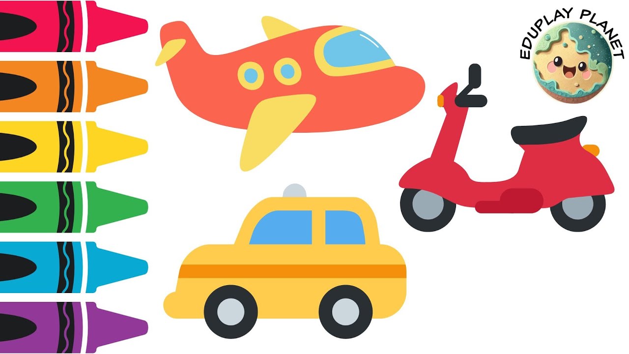 Learn Vehicles, Colours And Sounds For Toddlers & Preschoolers | Toy ...