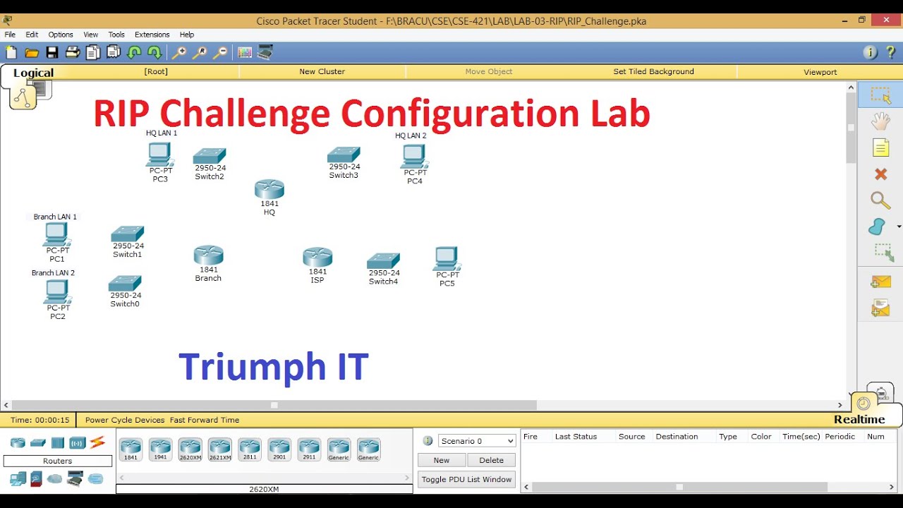 RIPv2 Challenge Configuration Lab 7.5.2 activity - YouTube