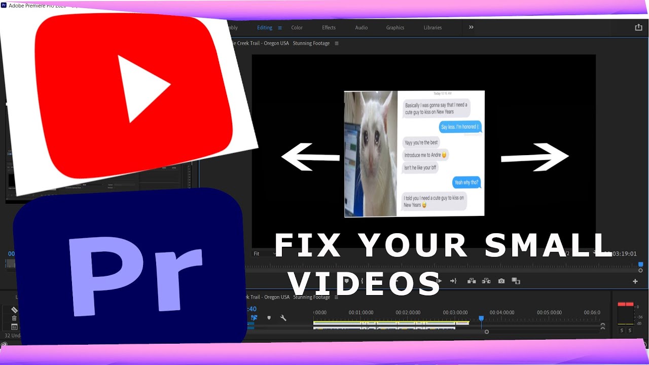 VIDEO TOO SMALL ON ADOBE PREMIERE / VIDEO TOO SMALL FOR YOUTUBE - YouTube