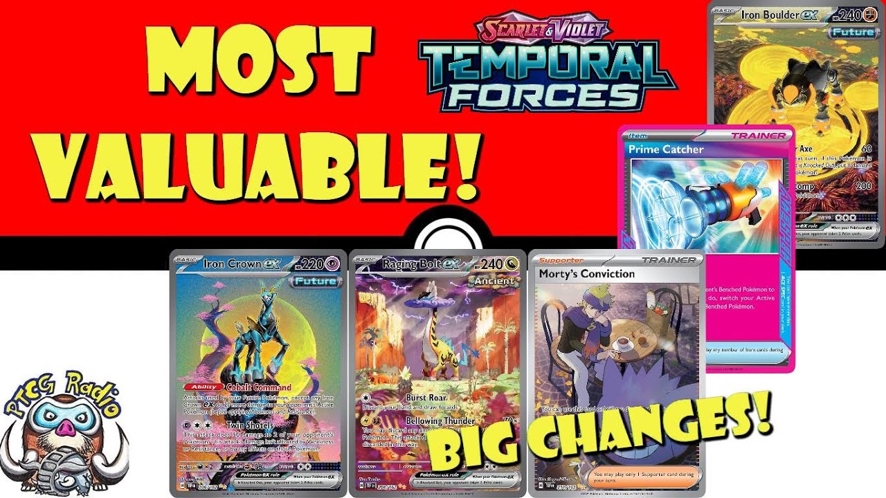 Top 10 Most Valuable Cards from Temporal Forces! BIG Update! (Pokemon ...