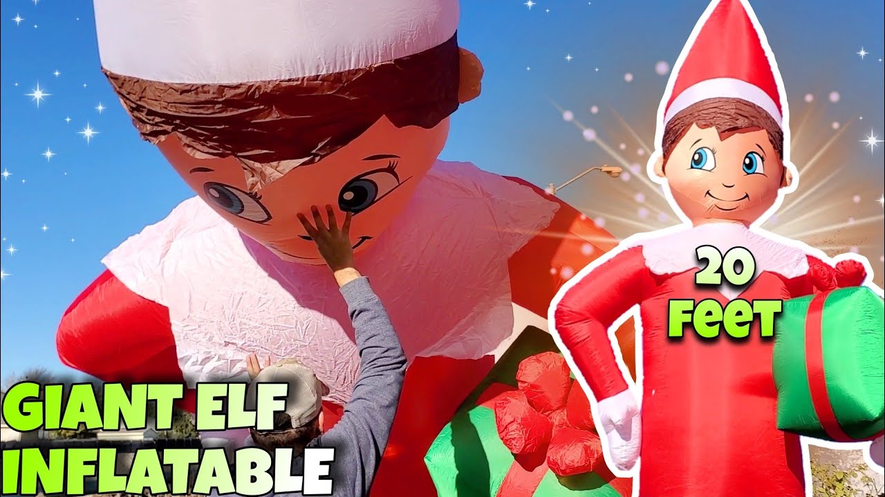 Santa's BIGGEST Helper MASSIVE Elf On Shelf Christmas inflatable Blow ...