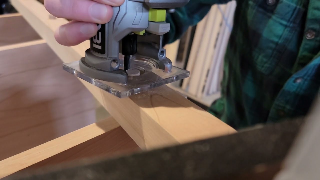 Flush cut dowels fast and easy with a trim router! - YouTube