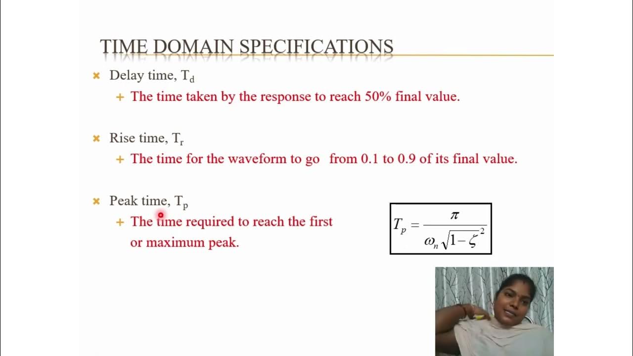 Control Systems: Time Domain specifications By Mrs. P. Nandhini - YouTube