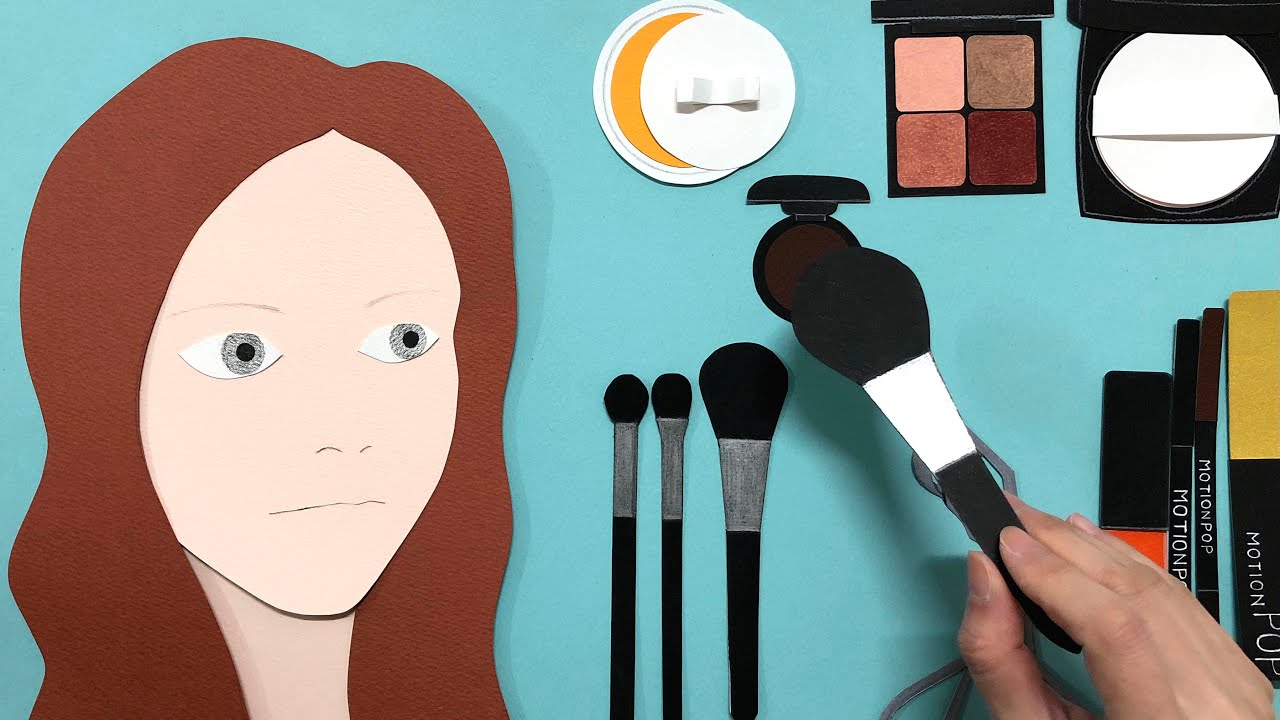 Makeup Stop Motion Paper 화장하기 스톱모션 - YouTube
