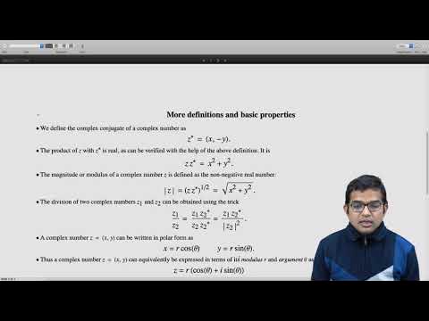 mod01lec01 - Introduction to complex numbers - YouTube