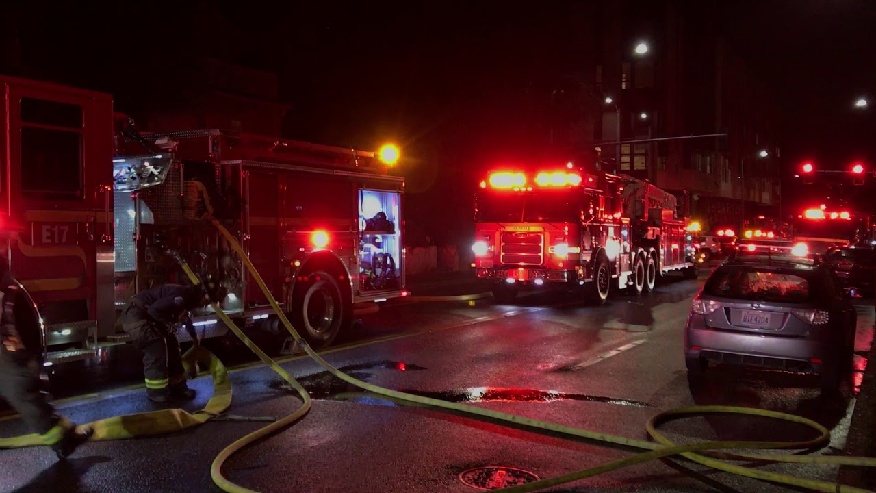 Seattle Fire Department Units on scene of Building Fire - YouTube