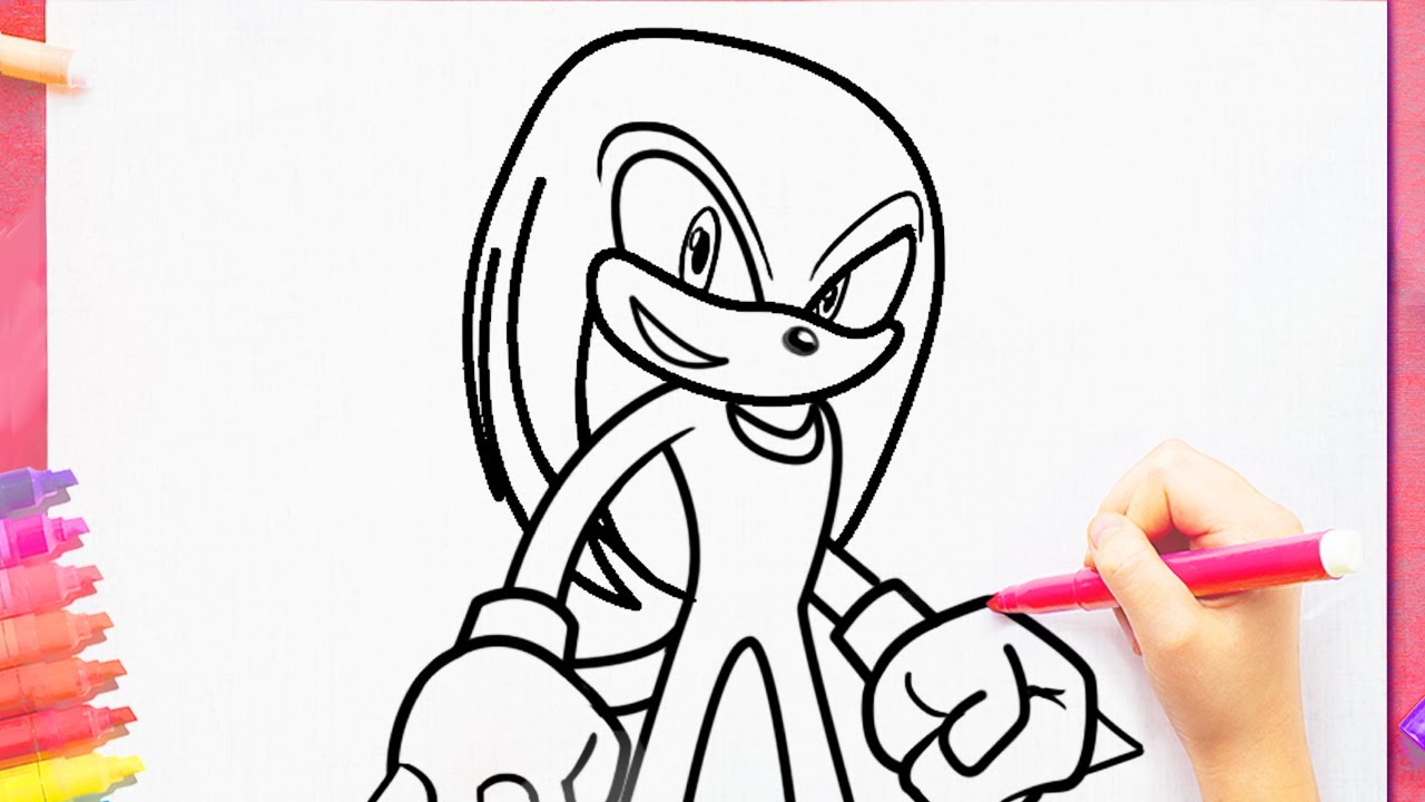 Como dibujar a KNUCKLES paso a paso - YouTube