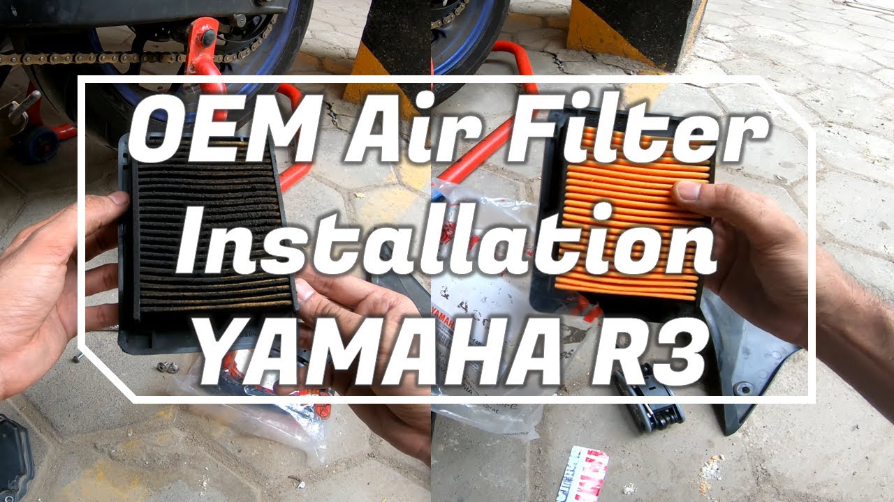 How to change Air Filter (OEM) - Yamaha YZF R3 - YouTube