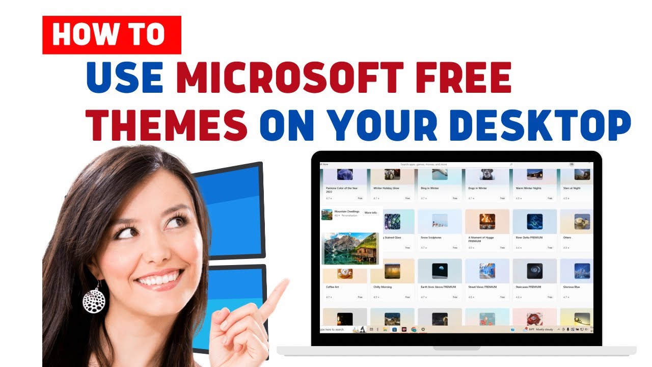 How To Use Micrsoft Free Themes On Your Desktop Youtube