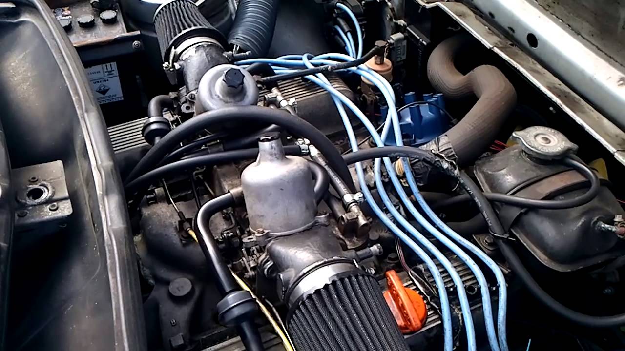 Triumph TR7 V8 with Rhoads Lifters - engine bay - YouTube