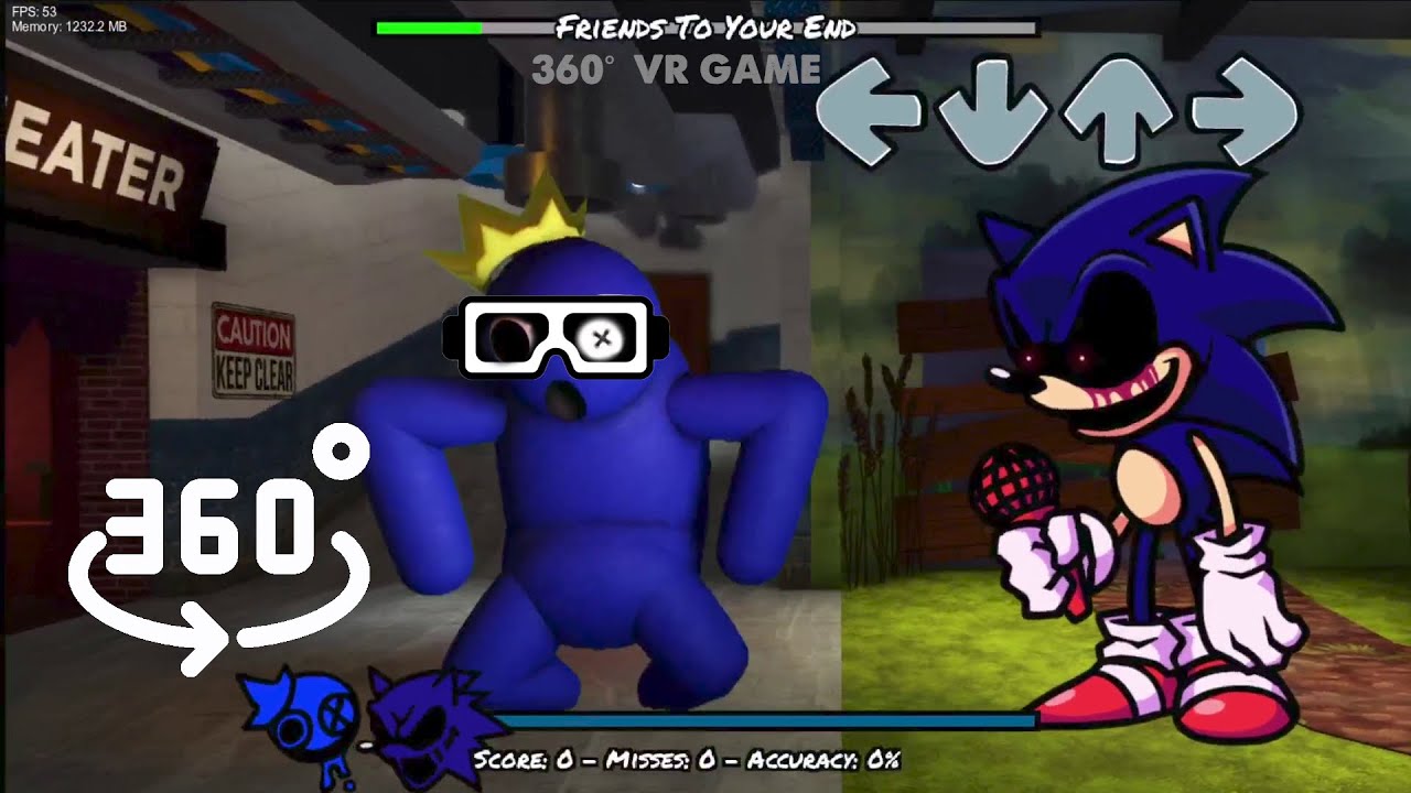 360° Blue Green VS SonicExE | FNF Mod - YouTube