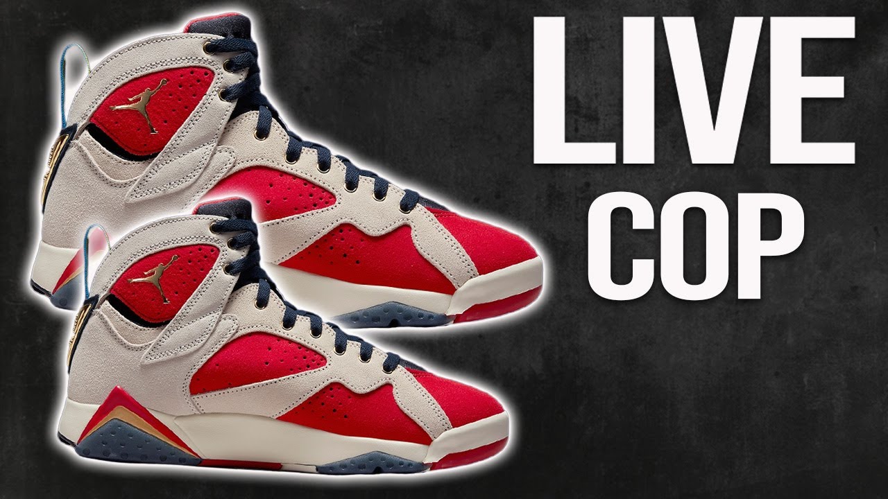 Live Cop : Trophy Room Jordan 7 'New Sheriff In Town' - YouTube