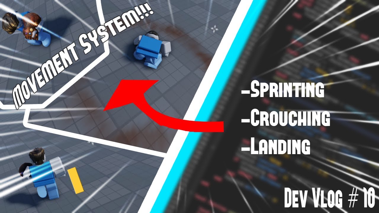 Movement System Roblox Studio Sprinting Crouching Landing Dev Vlog #10 ...