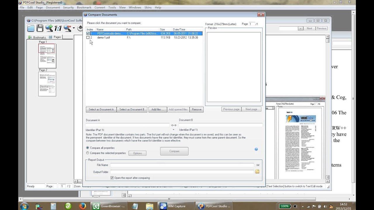 PDFCool Studio - How to Compare Two PDF Documents - YouTube