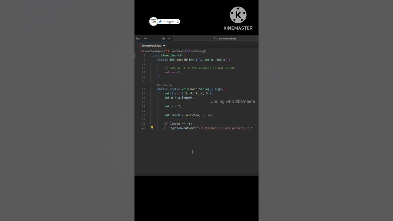 Linear Search in Java|@CodingwithShameera1 #java #programming - YouTube