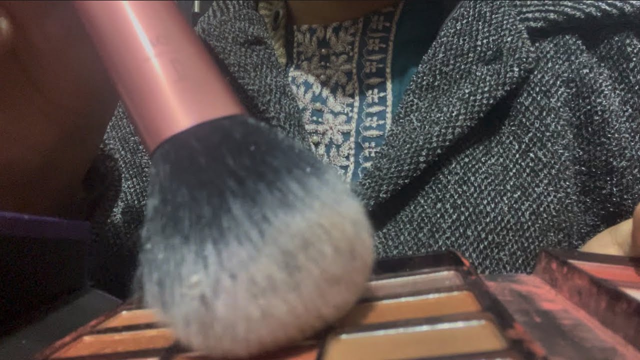 ASMR Mouth sounds +Brushing your face and closely touching your face🍒 - YouTube