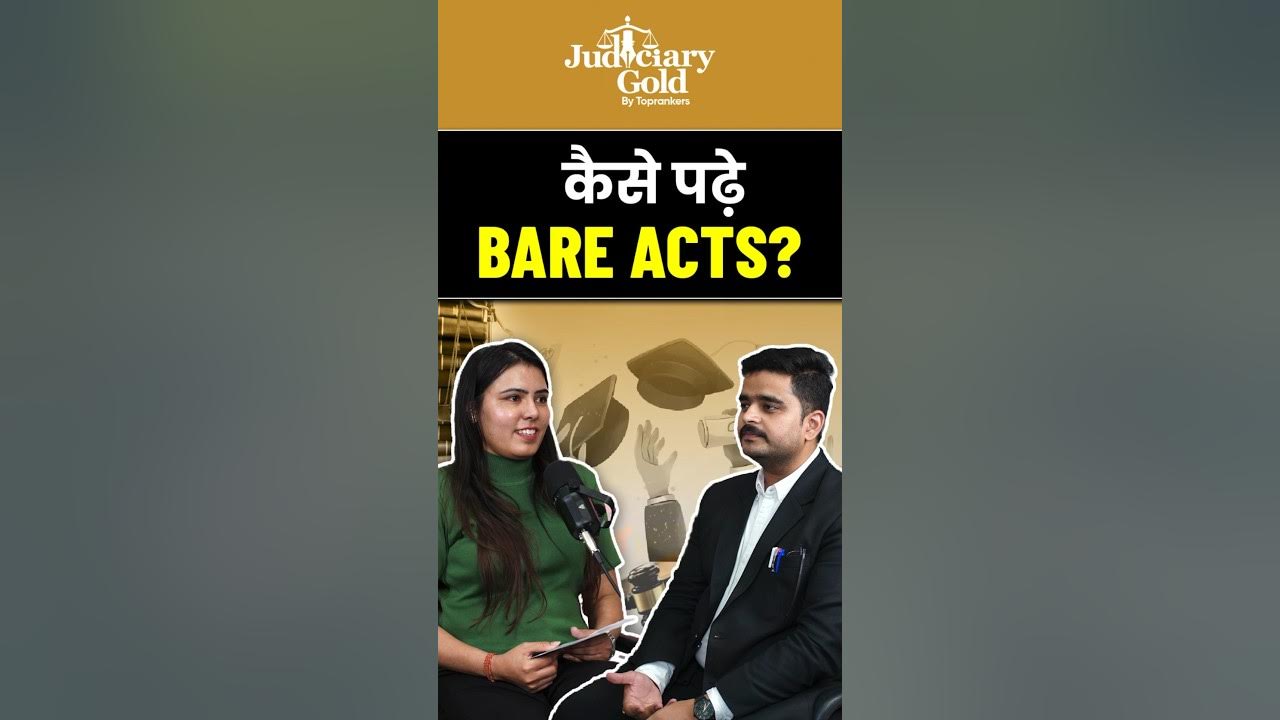 How to read Bare Acts for Judiciary Exams? - YouTube