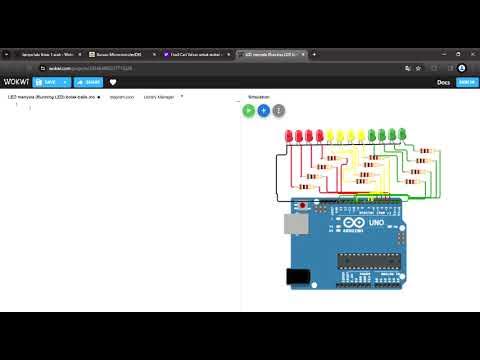 Tugas projects 2 Runing LED rangkaian arduino - YouTube