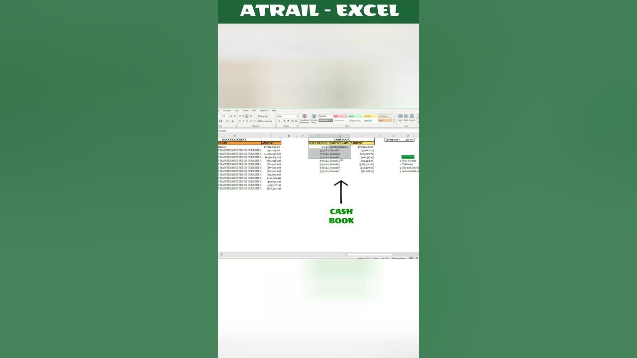 Automated Bank Reconciliation on Excel - YouTube