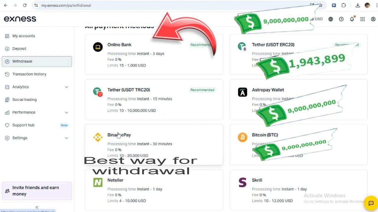 #exness deposit or withdrawal best way #forex withdrawal - YouTube
