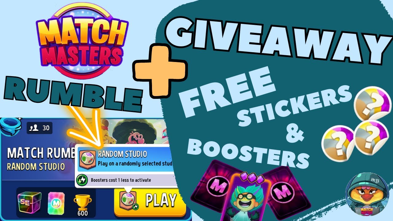 Match Masters GIVEAWAY: Free boosters and missing stickers! + Match ...