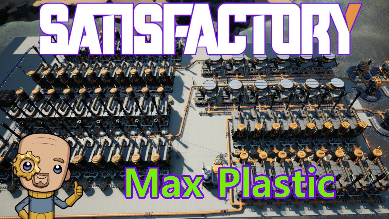 Satisfactory : Ep12 Excessive Plastic and Rubber build - YouTube