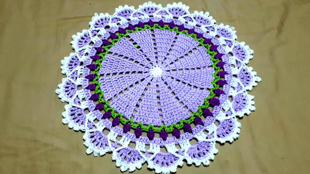Crochet Tulip Doilies set! - YouTube