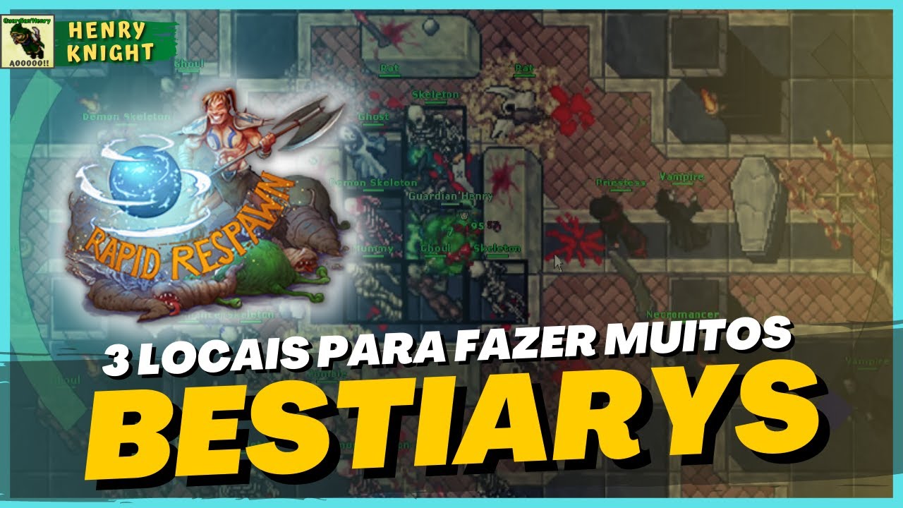TIBIA: 3 LOCAIS QUE VOCÊ PRECISA IR PARA FAZER MUITOS BESTIÁRIOS NO ...