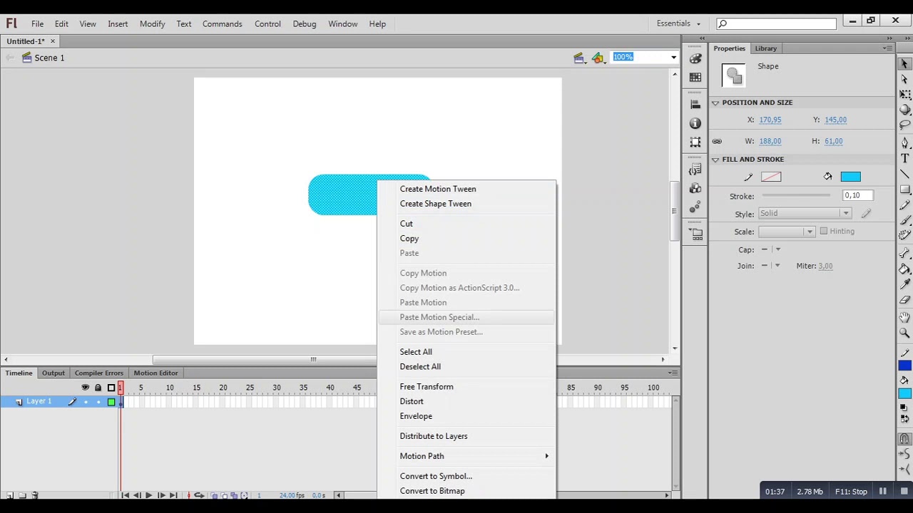 TUTORIAL MEMBUAT BUTTON DI ADOBE FLASH - YouTube