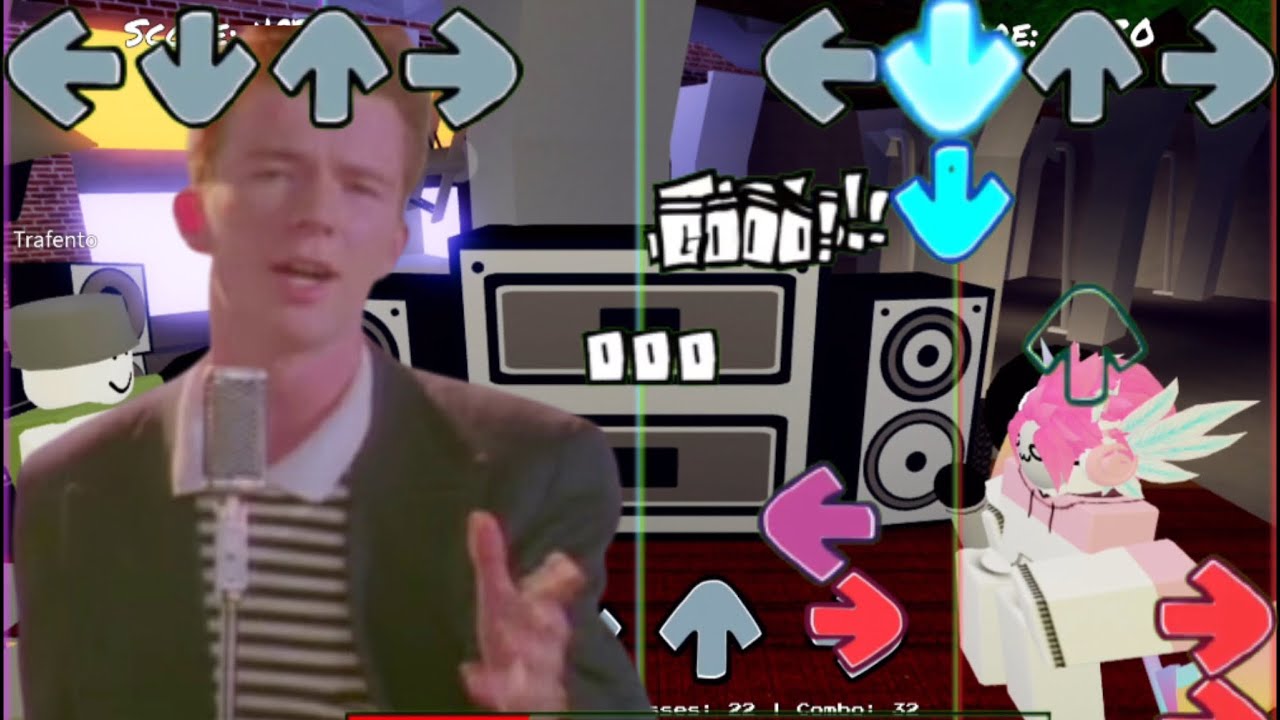 So I Rick rolled people in funky Friday roblox - YouTube