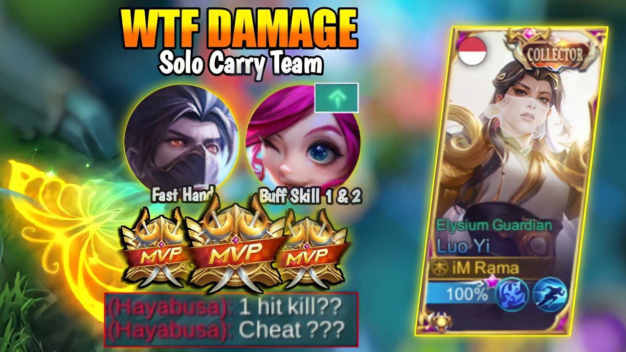 Luo Yi 1 Hit Kill Damage Is Real | Luo Yi Best Build Top 1 Global 2022 ...