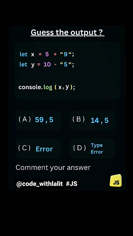 Guess The Output And Comment Down Your Answer🧑‍💻 Coding Programming