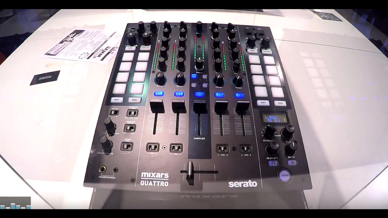 NAMM 2017: Mixars Quattro Serato DJ DVS Mixer Video Introduction - YouTube