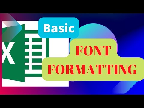How to do Font Formatting in Excel | Easy Excel | - YouTube