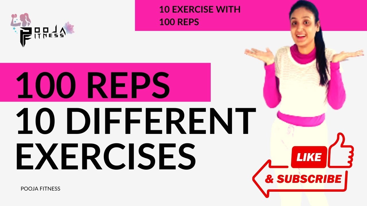 10 Different types of Exercises with 100 Reps||Burn Calories||Workout ...