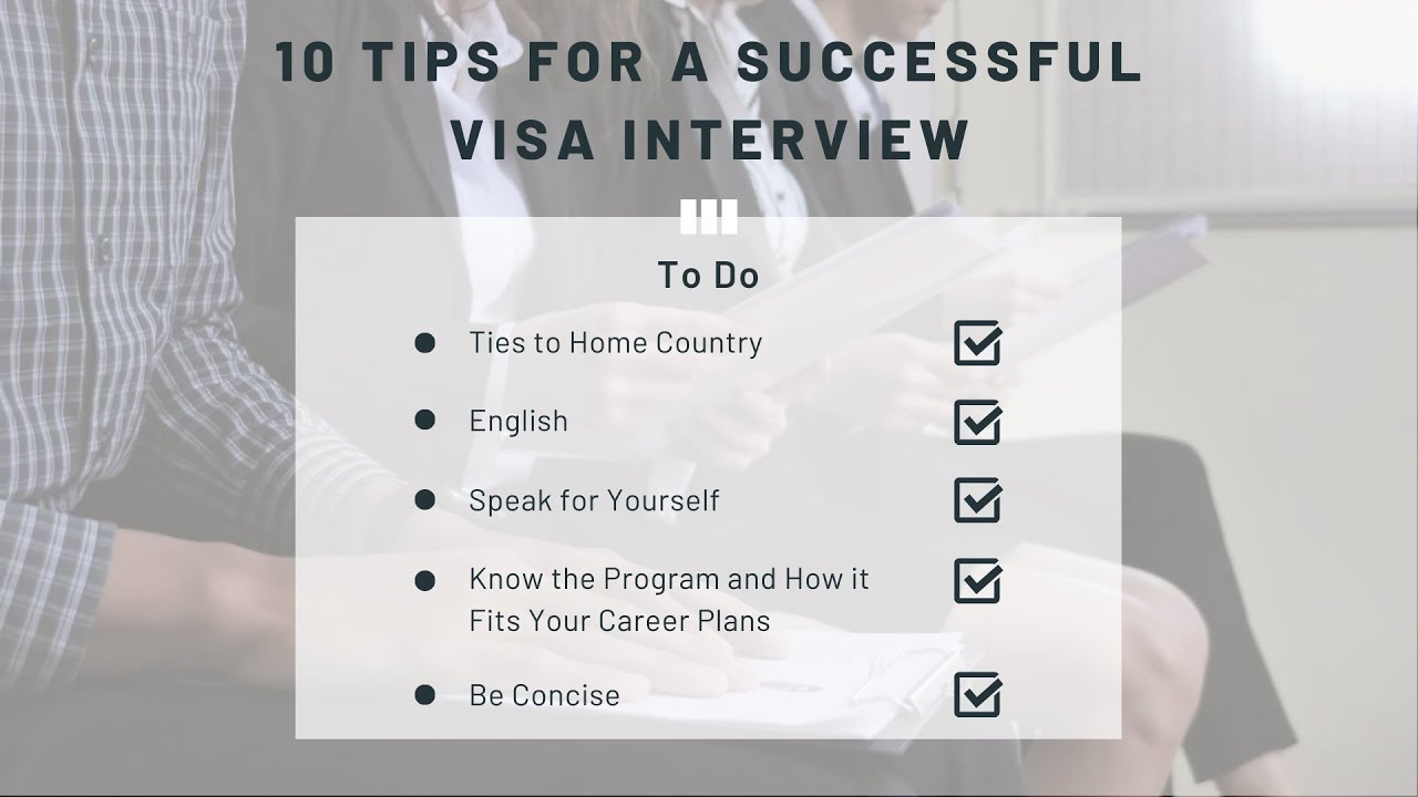 10 Tips for A successful Visa Interview - YouTube
