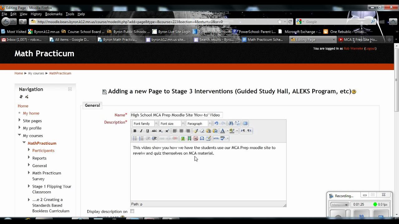 How to embed a video into Moodle 2 0 - YouTube