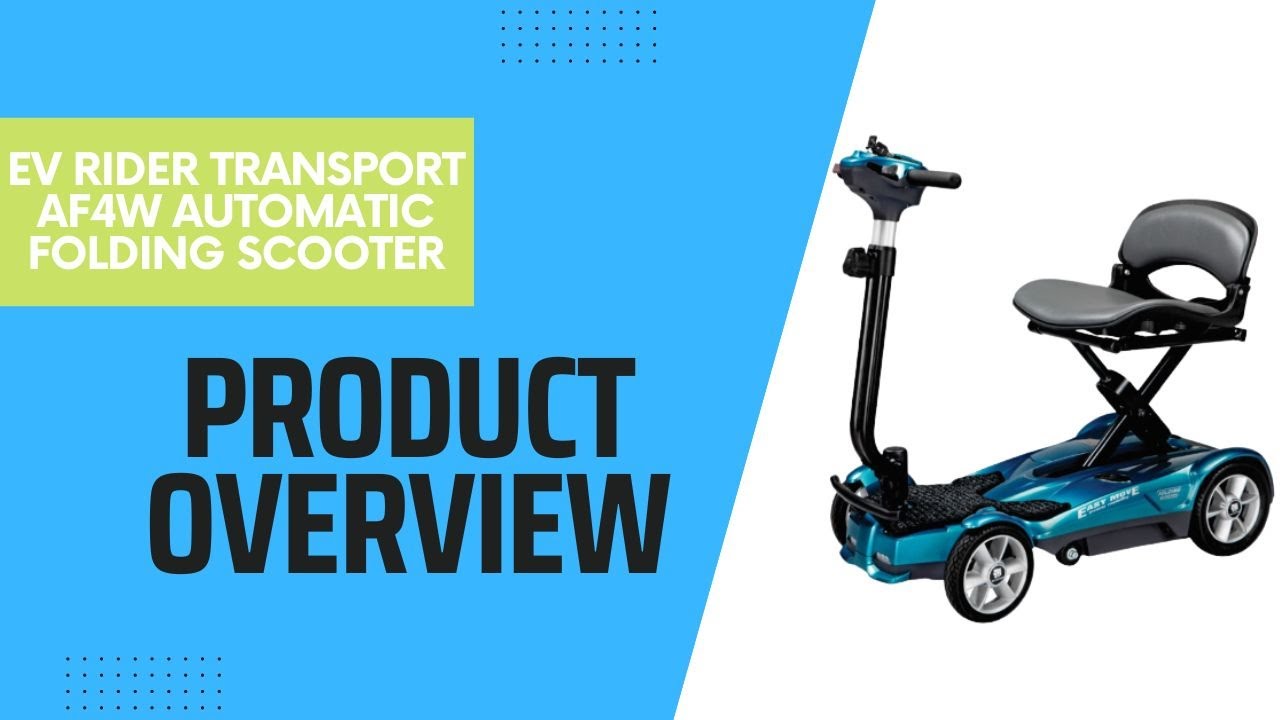 EV Rider Transport AF4W Auto Folding Scooter [2024] - YouTube