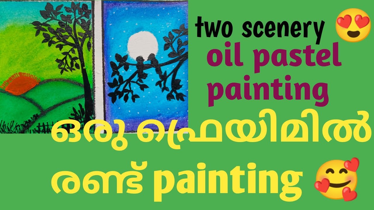 Easy drawing using oil pastel| |easy| | drawing| |sunset| |night ...