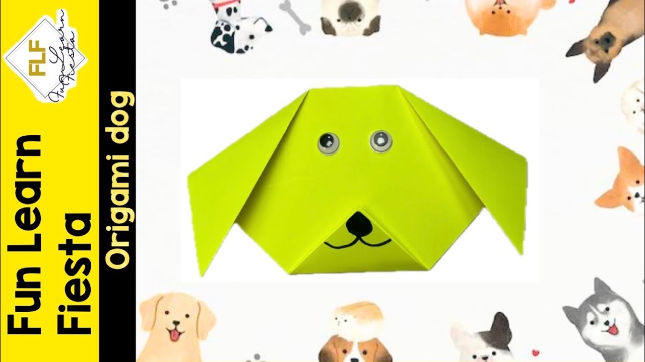 Origami dog 🐶 | paper craft for kids | hands on activity | make a dog ...