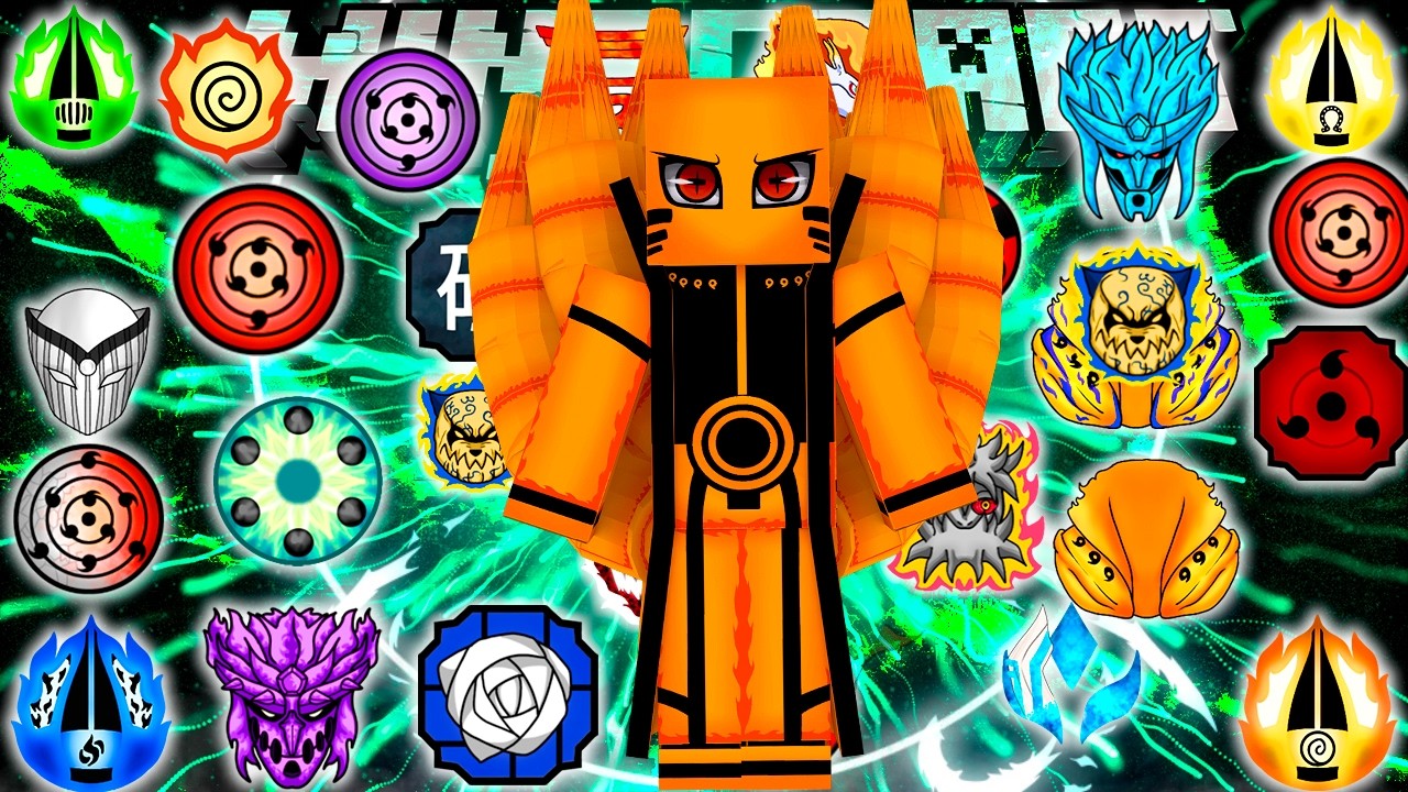 Testando o Melhor Addon de Naruto Jedy Crystal v21.0 no Minecraft 1.21. ...