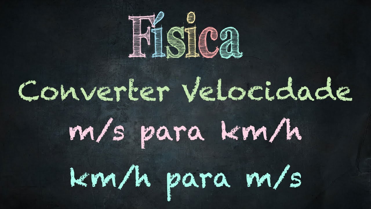 Converter Velocidade M s Para Km h Km h Para M s YouTube Converter Velocidade M s Para Km h Km h Para M s YouTube