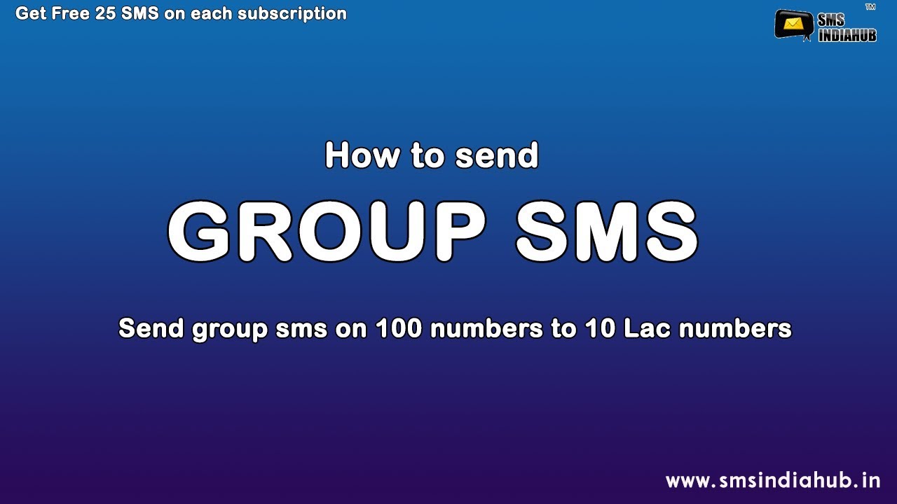 How To Send Group Bulk SMS ? how to send 1 lac or more sms? - YouTube
