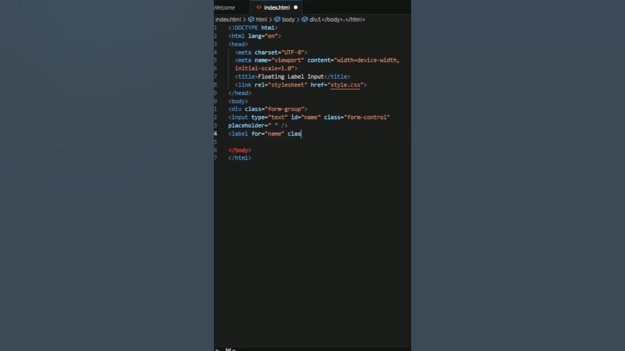 Create Floating Input Label | #htmlcss #codingtutorials - YouTube