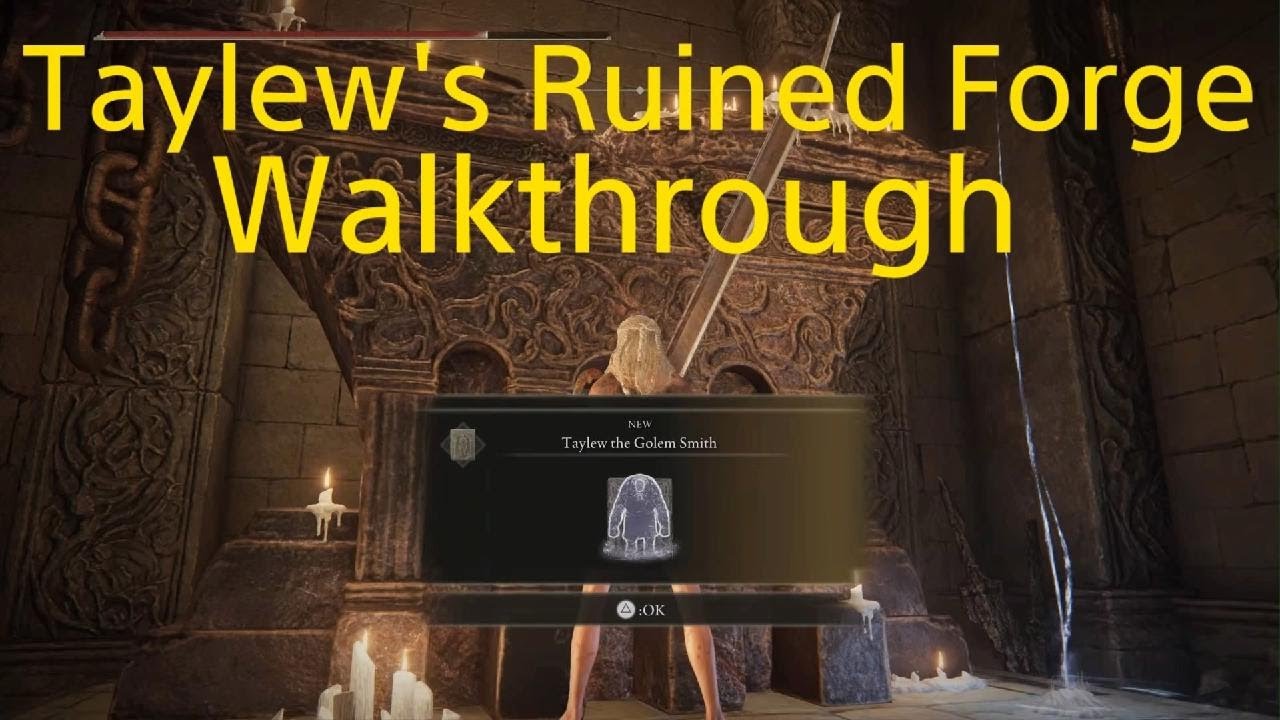 Elden Ring dlc - Taylew's Ruined Forge walkthrough - YouTube