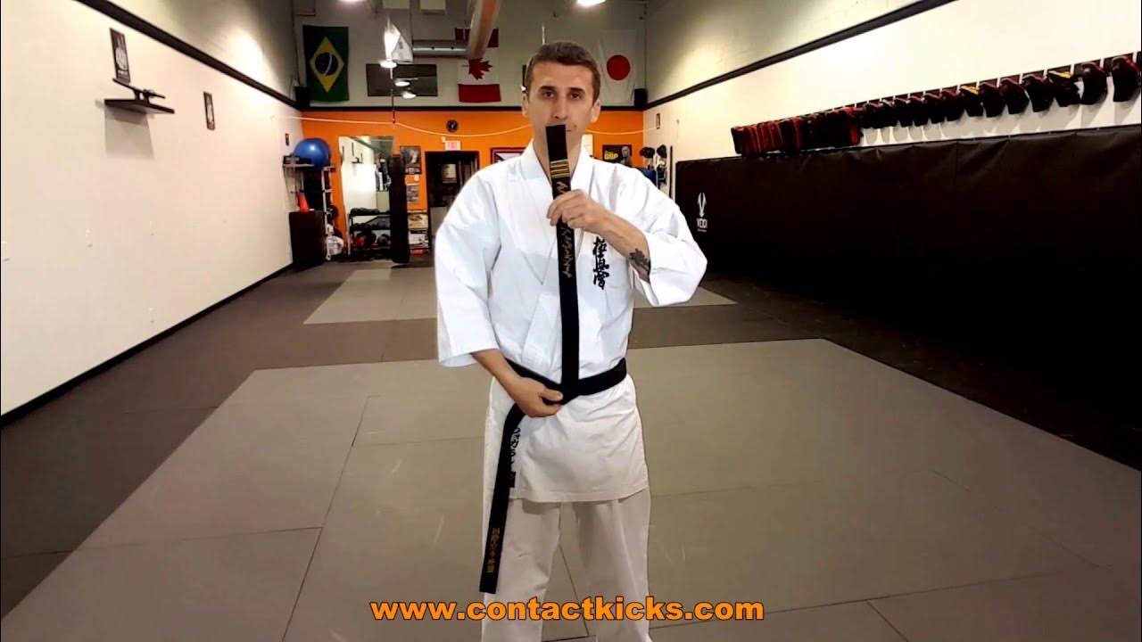 How to tie your karate kyokushin belt - YouTube